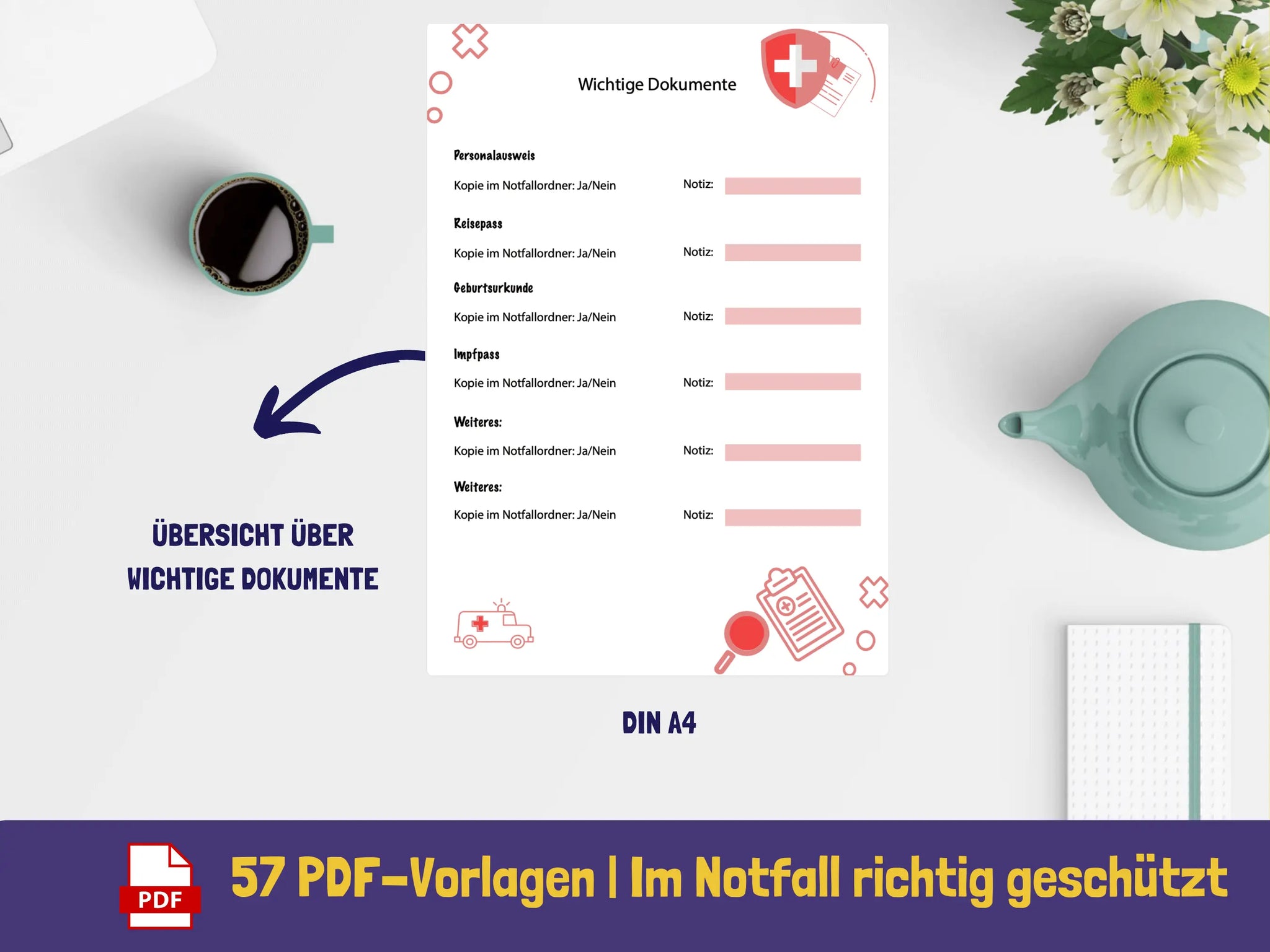 Notfallordner für Privatpersonen: PDF-Vorlage zum Ausdrucken